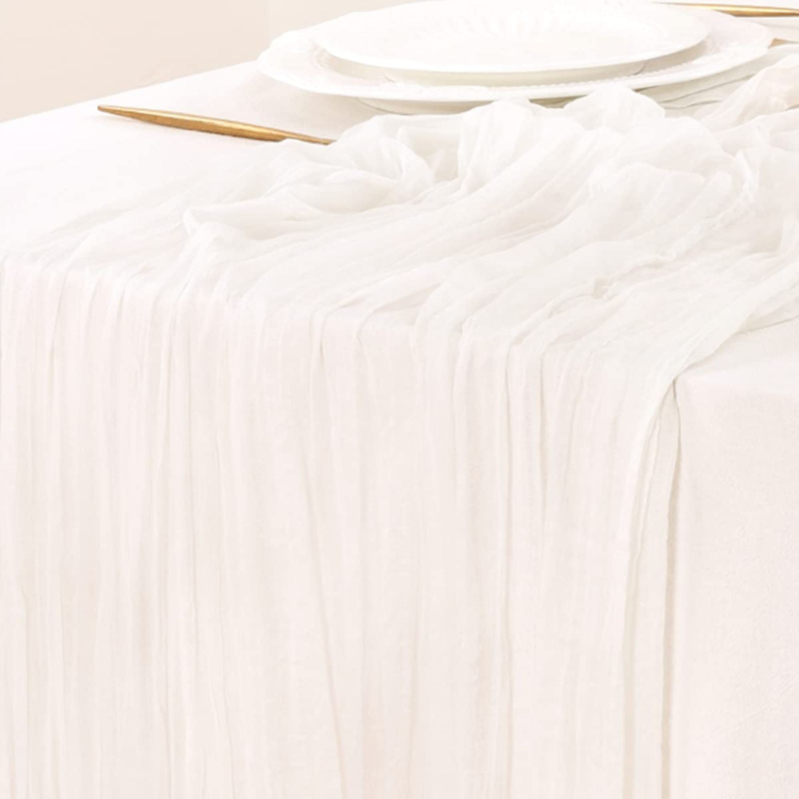 Harvn Final Sale Cheese Table Flag Pleated Fabric White B Cheesecloth ...