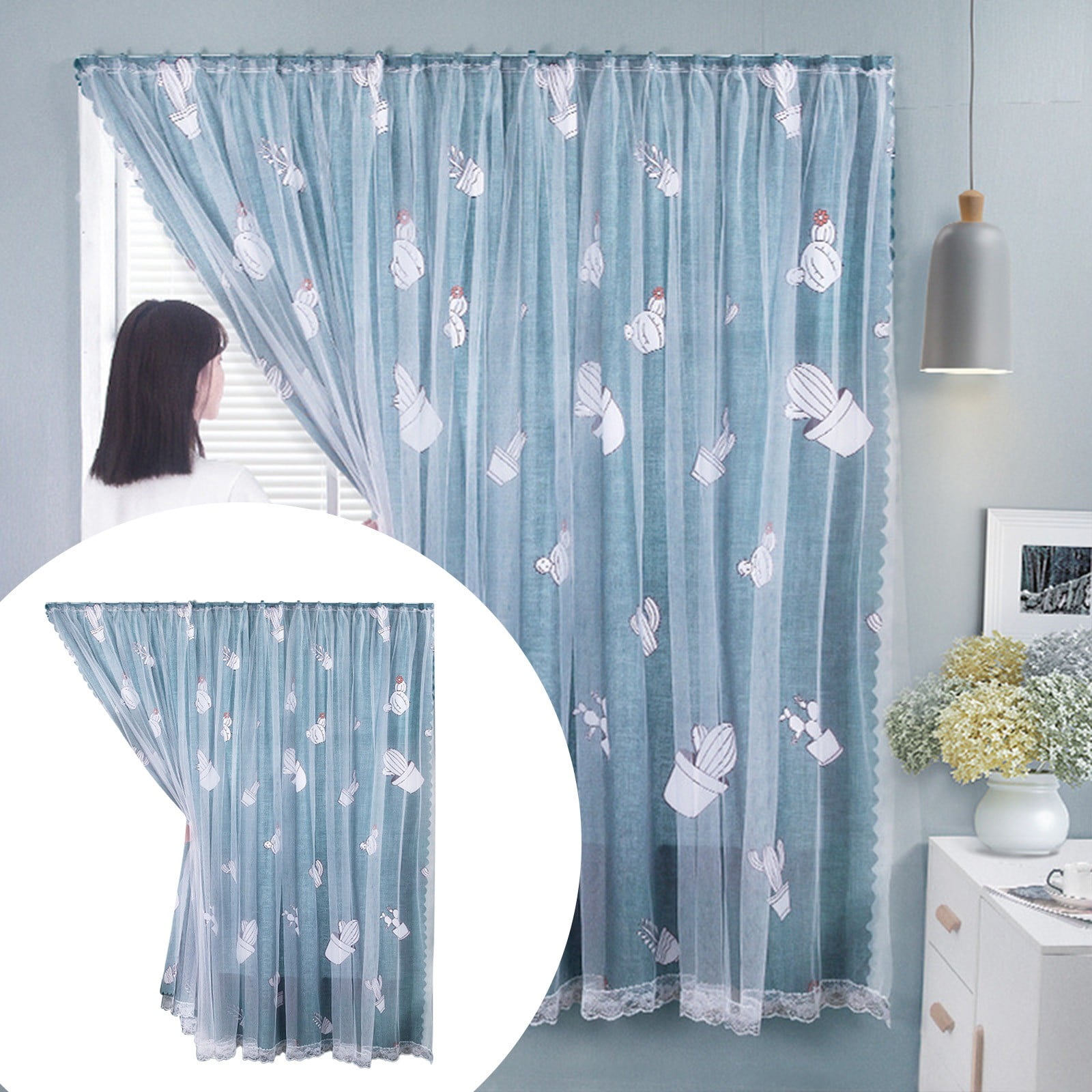 Harvn Heavily Discounted Non-Perforated Velcro Curtains With Sheer ...