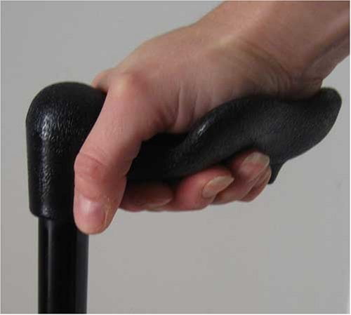 Harvy Canes - Palm Grip Folding Cane - Black - Right Handed - Walmart.com