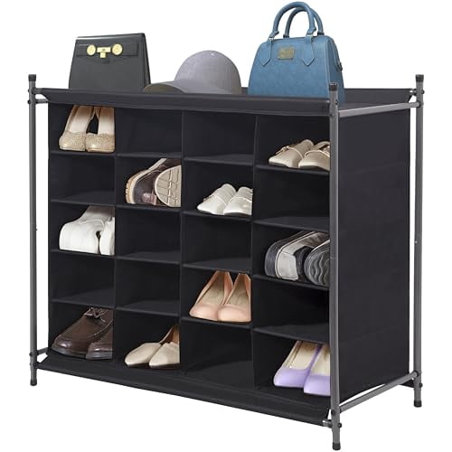 Hasako Stackable Shoe Cubby Organizer, Free Standing Shoe Cube Rack for ...