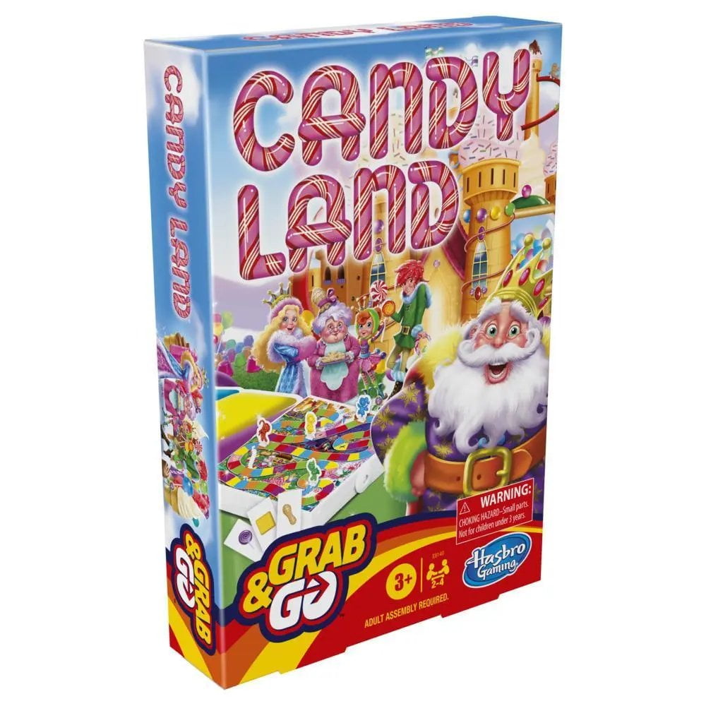 Hasbro Candy Land Grab and Go Kids Travel Board Game, Compact Cardboard ...