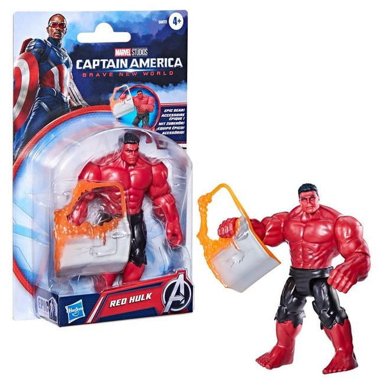 Hasbro Captain America - Brave World - 4 in. Deluxe Red Hulk Action ...