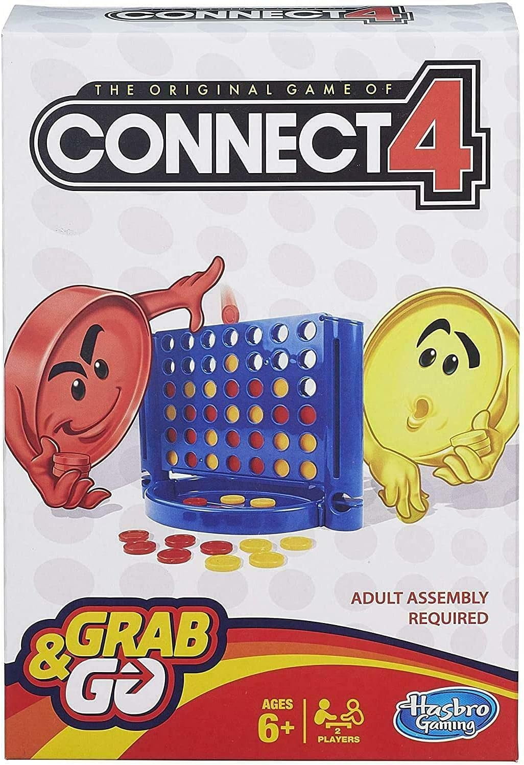 Hasbro Connect 4 Grab & Go Travel Board Game - Family Fun On-the-Go ...