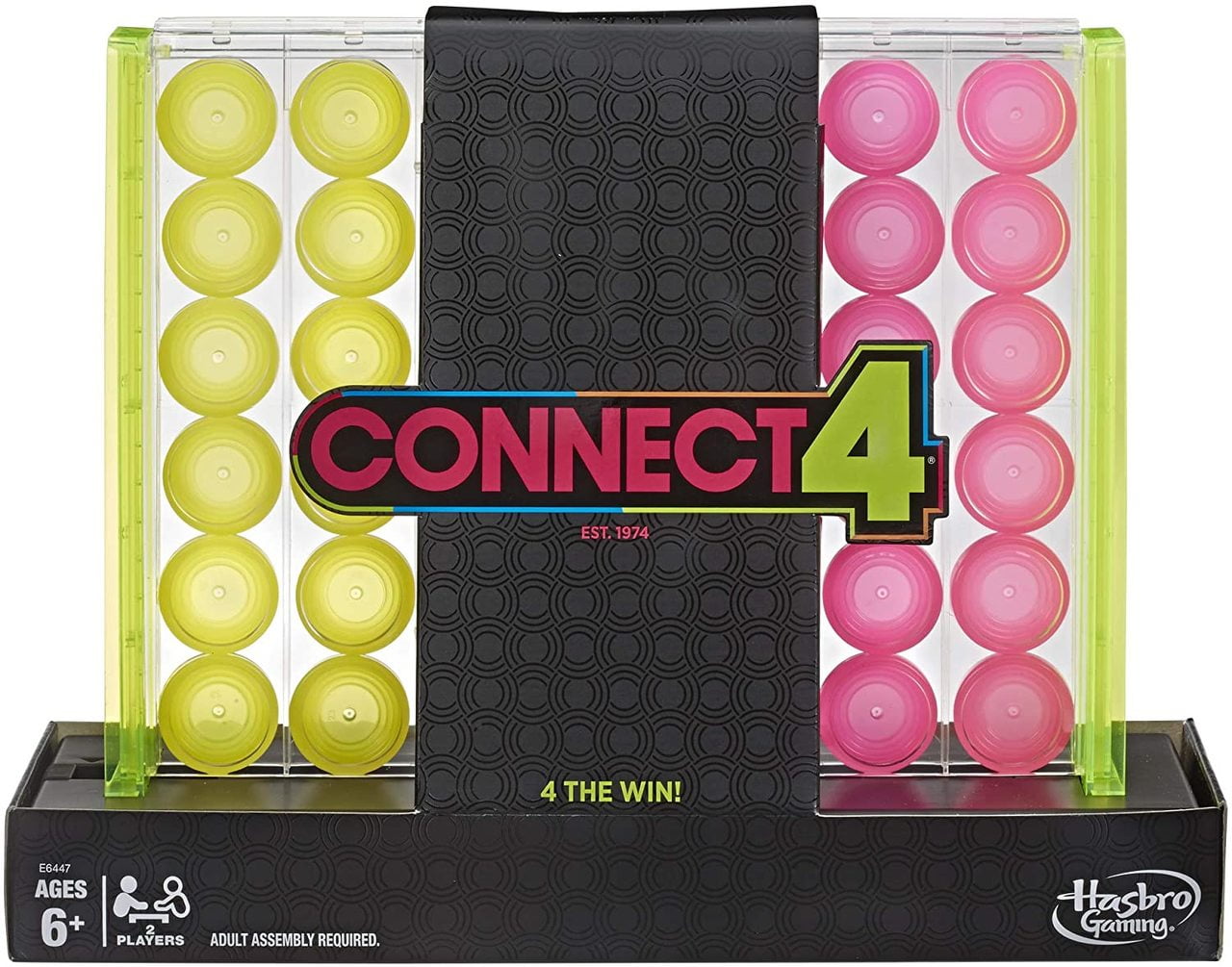 Hasbro Connect 4 Neon Pop Board Game Strategy Game - Walmart.com