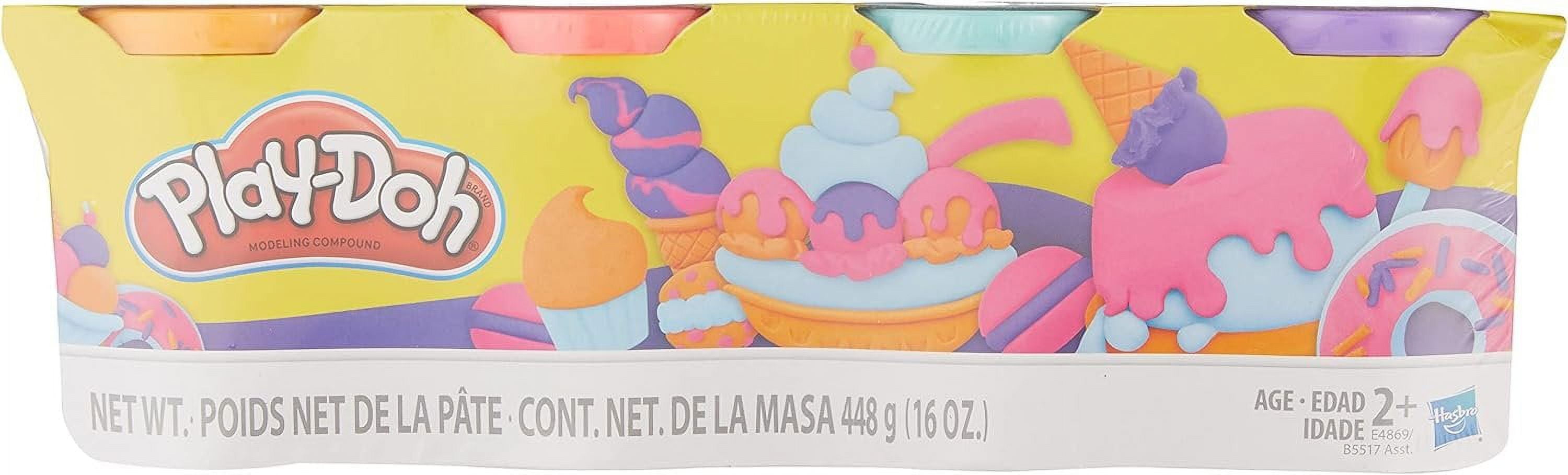 Hasbro E4867AS00 Play-Doh Modeling Compound 4-Pack of 4-Ounce Cans Wild ...