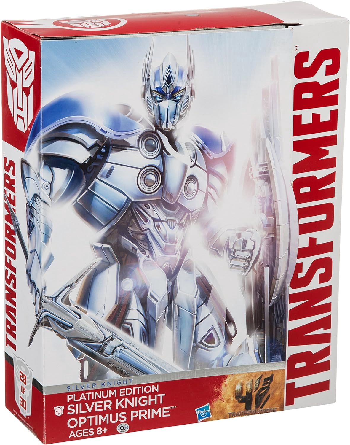 Hasbro Exclusive Platinum Edition Action Figure Silver Knight Optimus ...