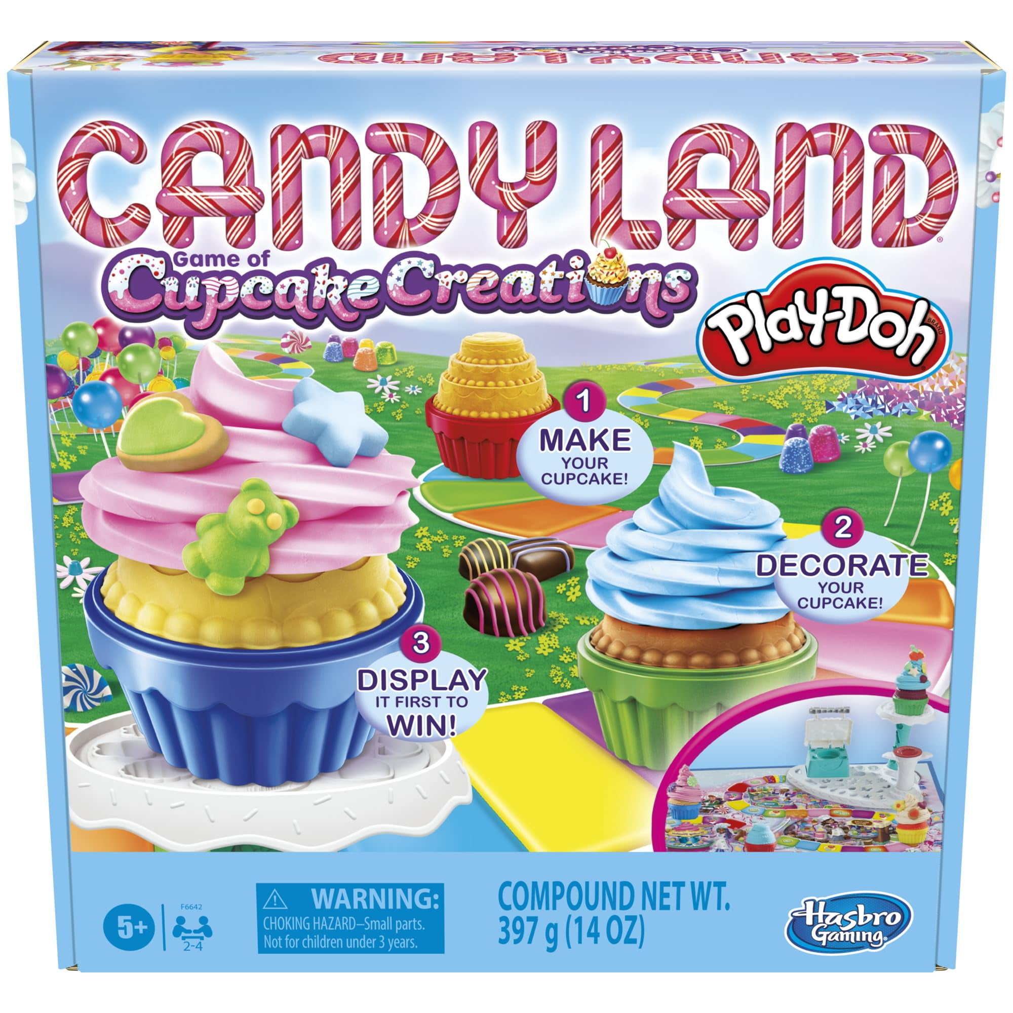 Hasbro Gaming Candy Land STF9 Cupcake Creations, Kids Board Game with 7 ...