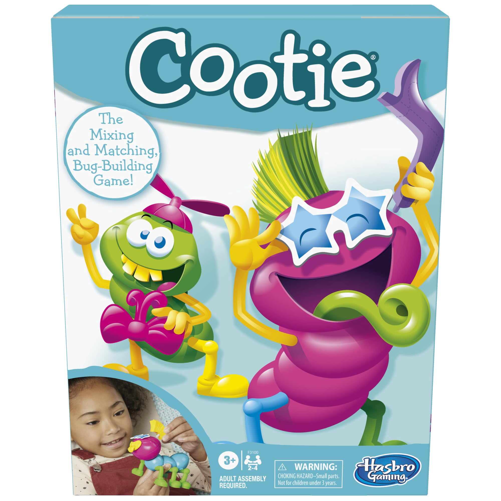Hasbro Gaming Cootie Mixing KEF16 and Matching Bug-Building Game | 2-4 ...
