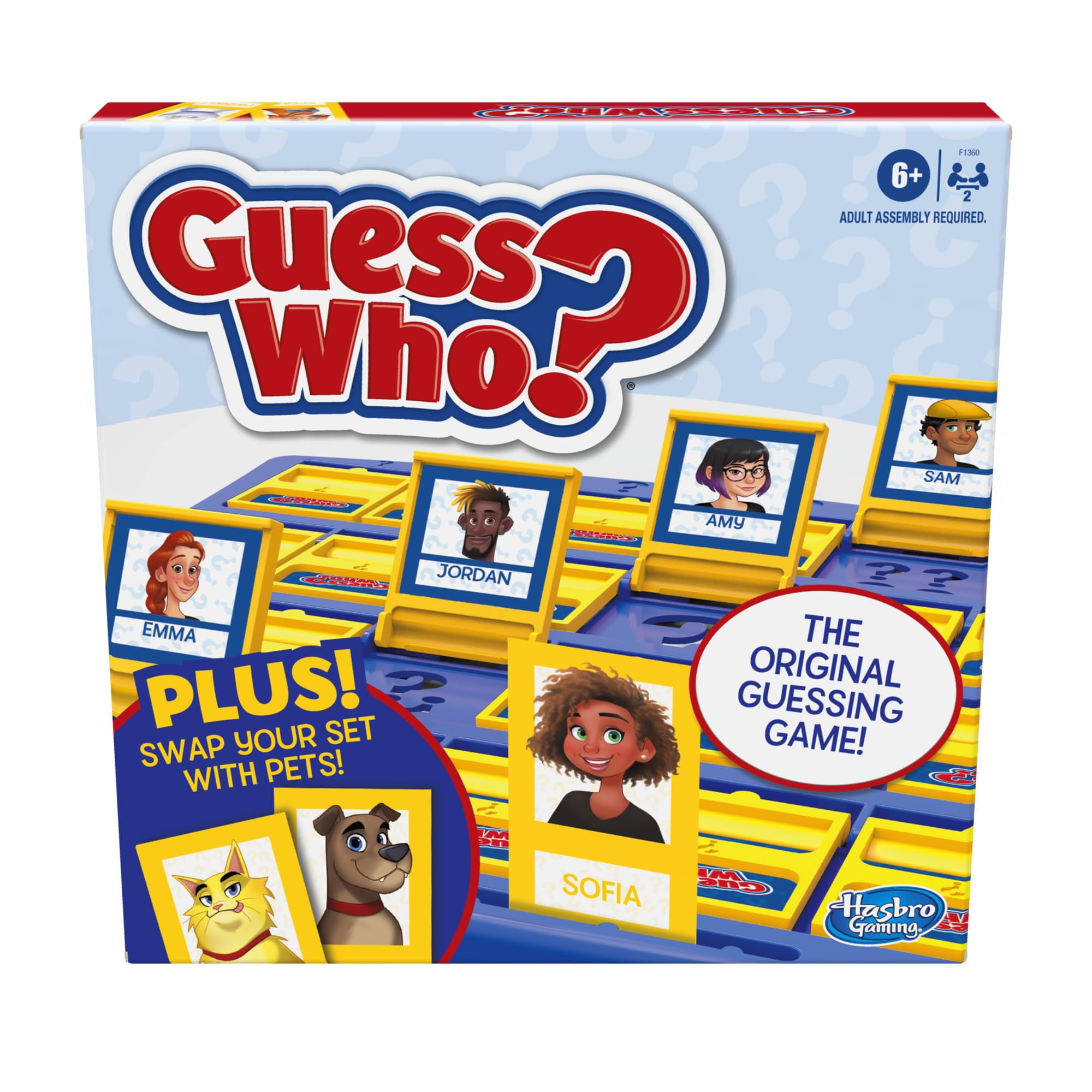 Hasbro Gaming Guess Who? Includes People Cards and Pets Cards, 6 ...
