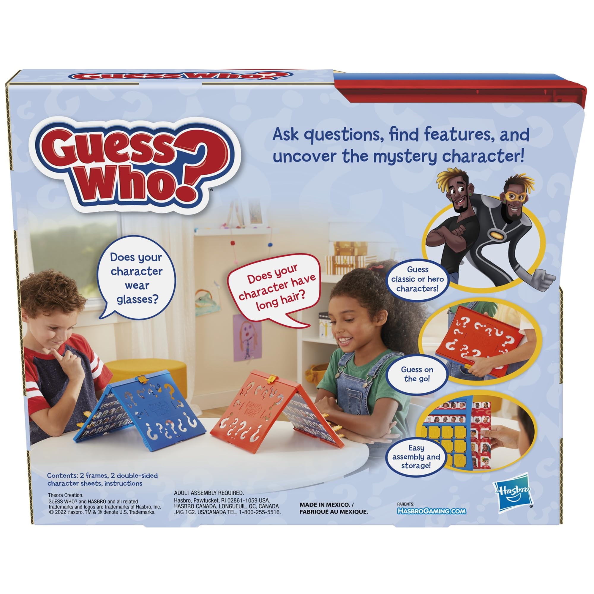 Hasbro Gaming Guess Who? Original,Easy to Load Frame,Double-Sided ...