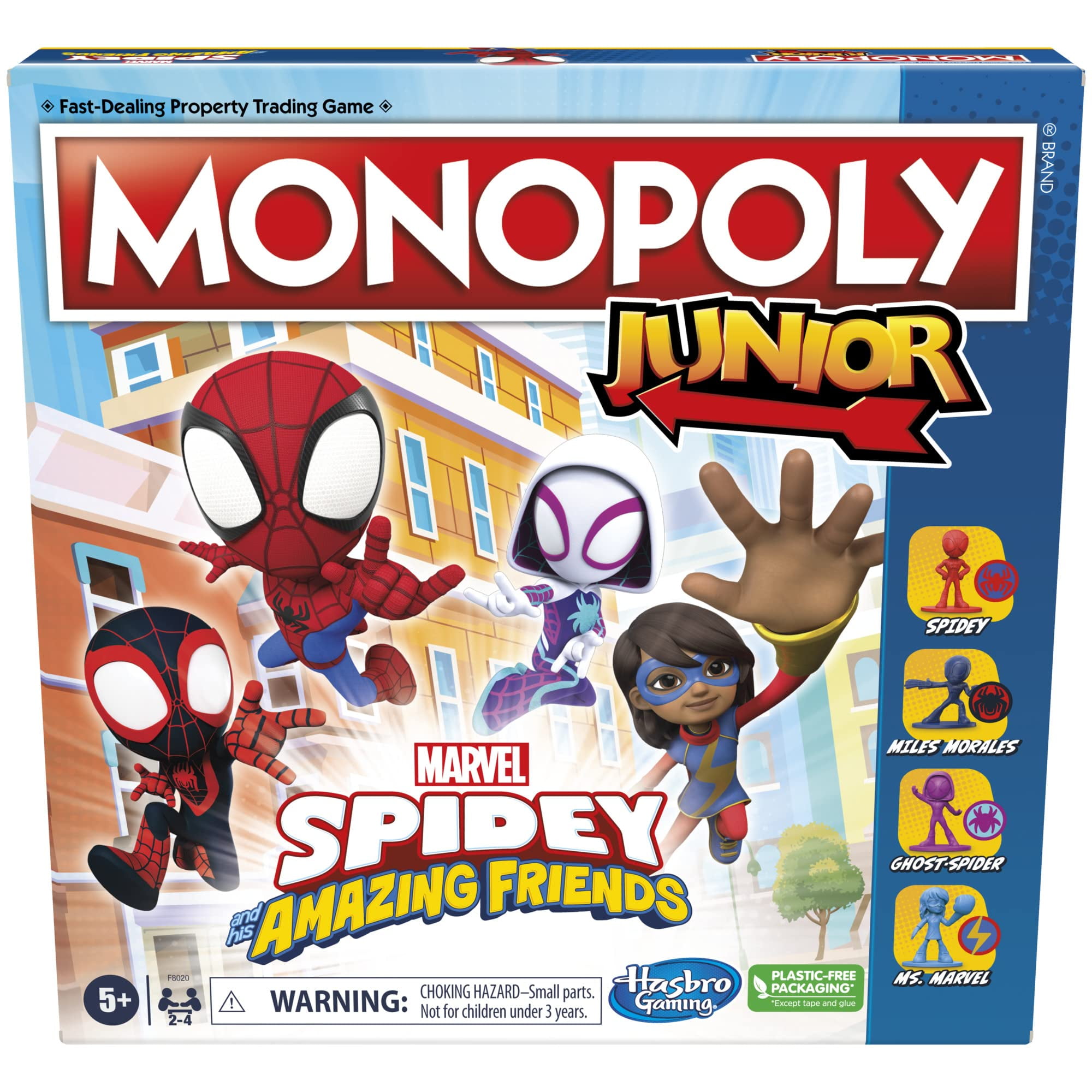Hasbro Gaming Monopoly Junior: Marvel Spidey and His Amazing Friends ...