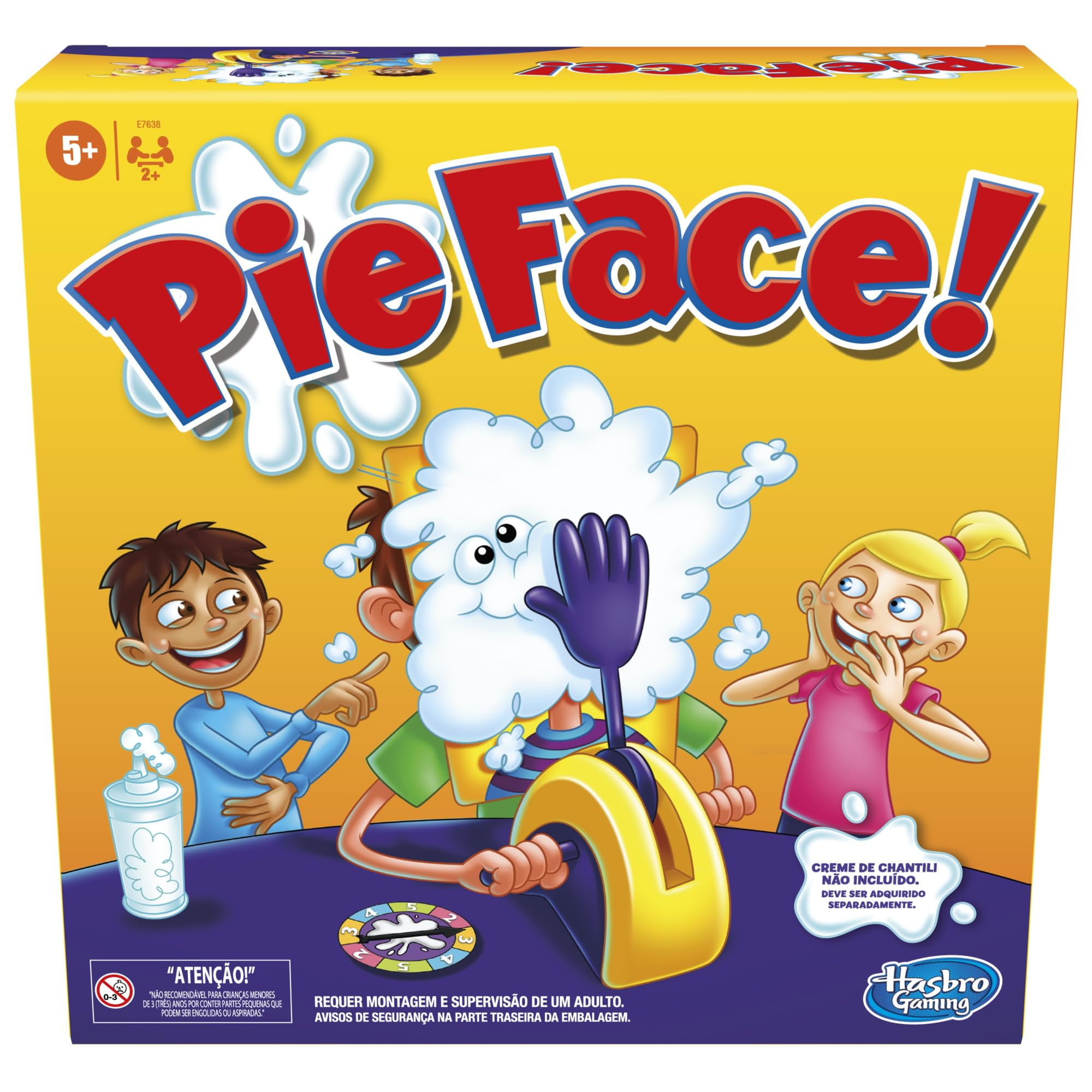 Hasbro Gaming Pie Face KEF16 Game | Whipped Cream Family Board Game for ...