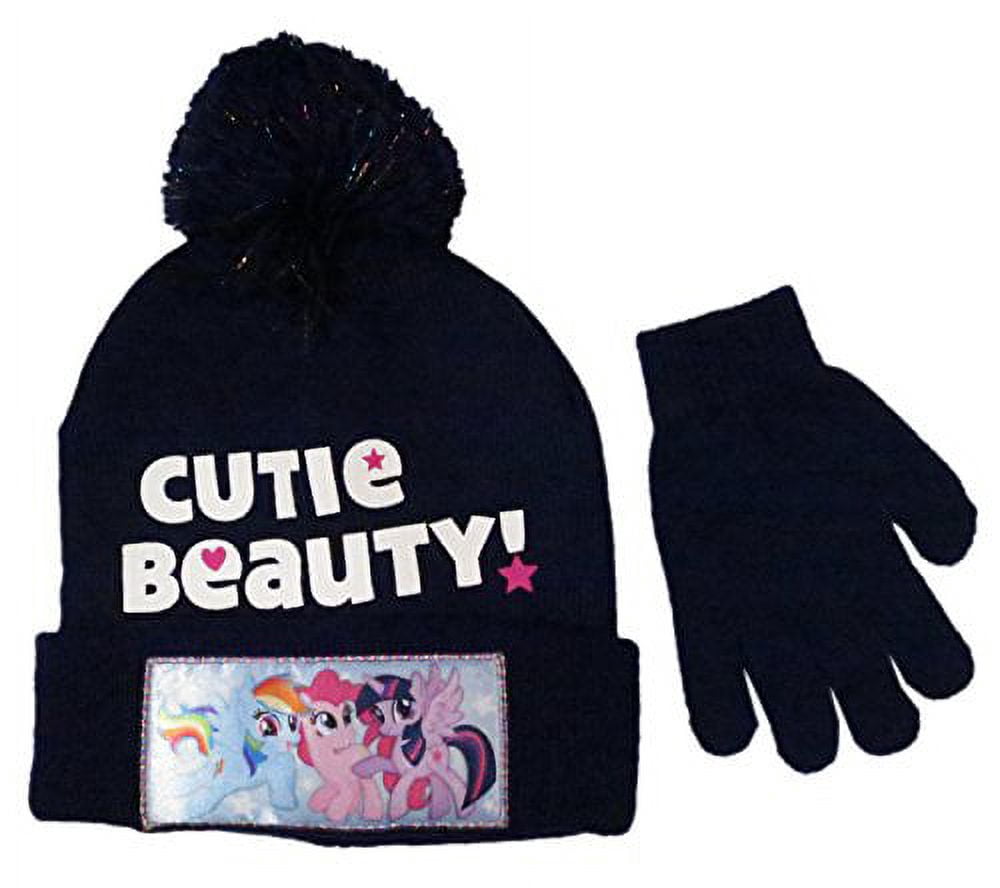 Hasbro Girls’ My Little Pony Beanie Winter Hat and Glove Set - Size 4-7 ...