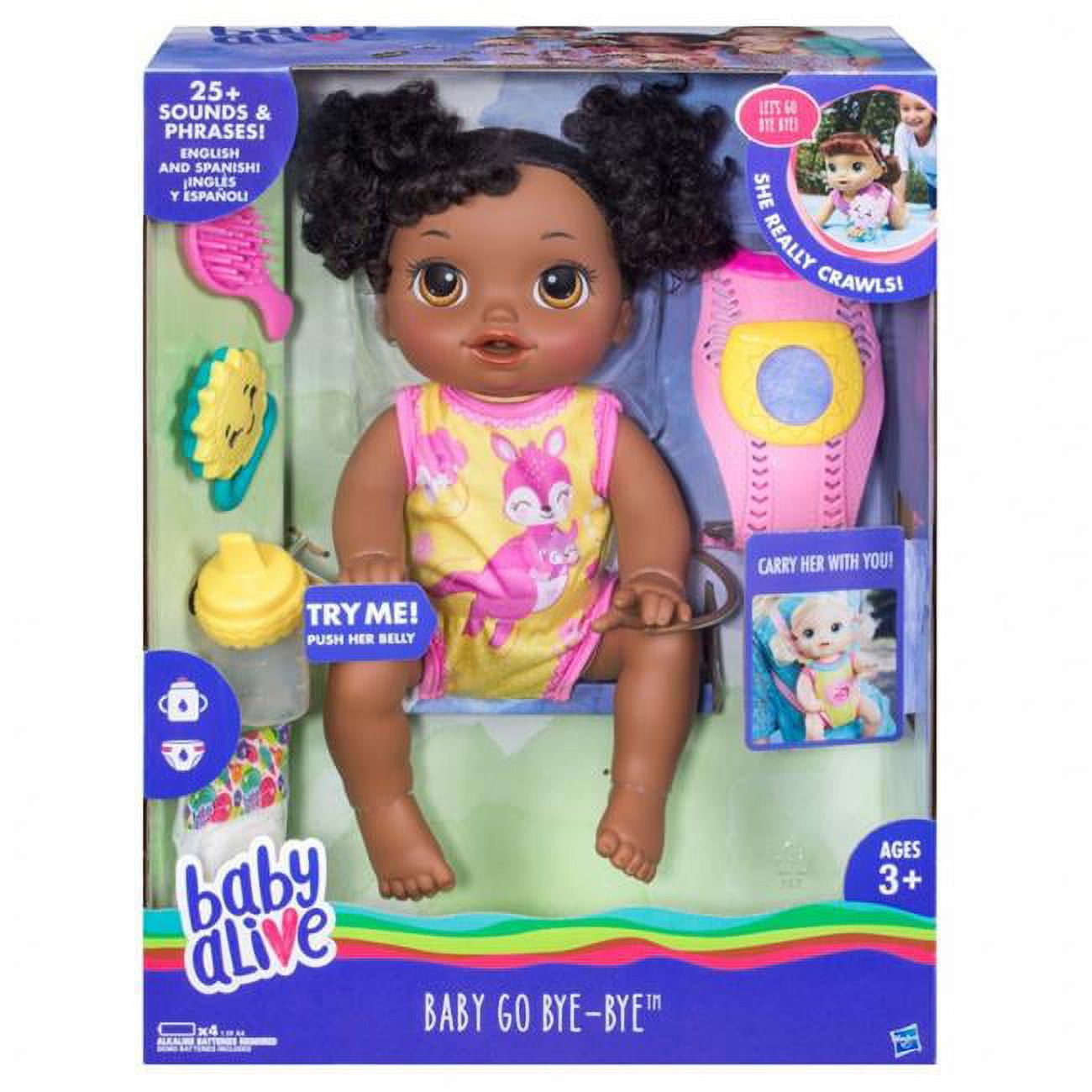 Hasbro HSBC2690 2 Baby Alive Go Bye African American - Walmart.com