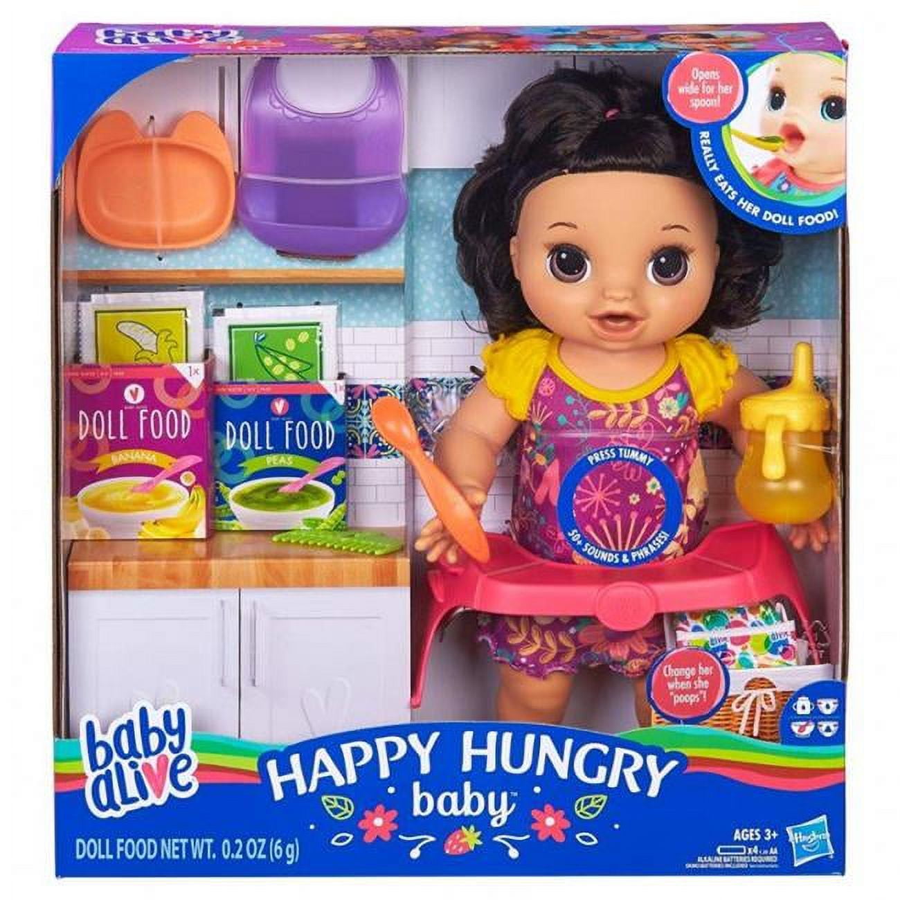 Hasbro HSBE4896 Baby Alive Happy Hungry Baby SA Toy - Pack of 2 ...