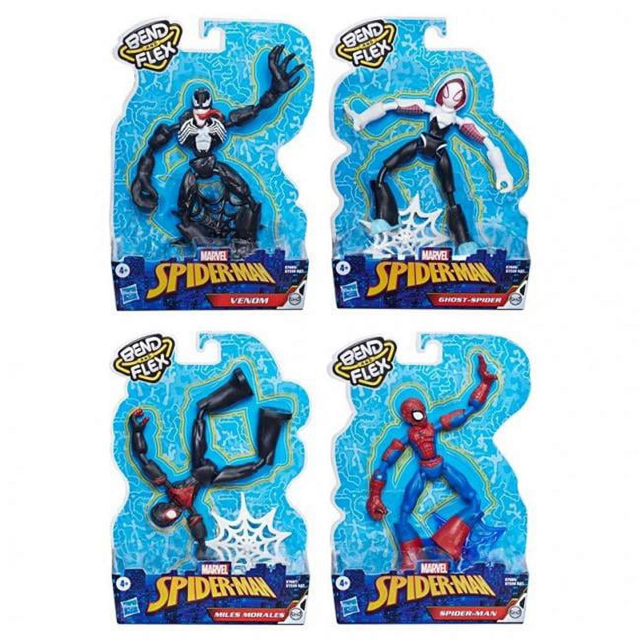 Hasbro HSBE7335 Spider-Man Bendy Fig Toys Assortment - 8 Piece ...
