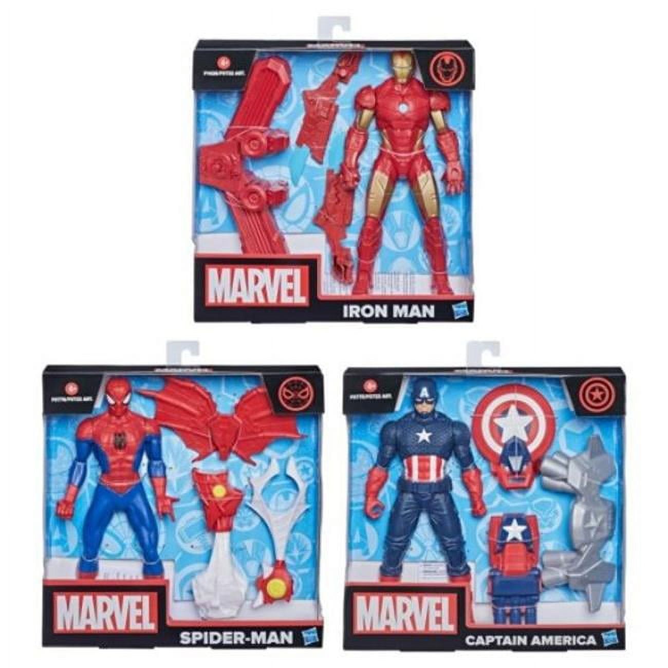 Hasbro HSBF0722 9.5 in. Marvel Figure with Gear Assortment - Pack of 3 ...