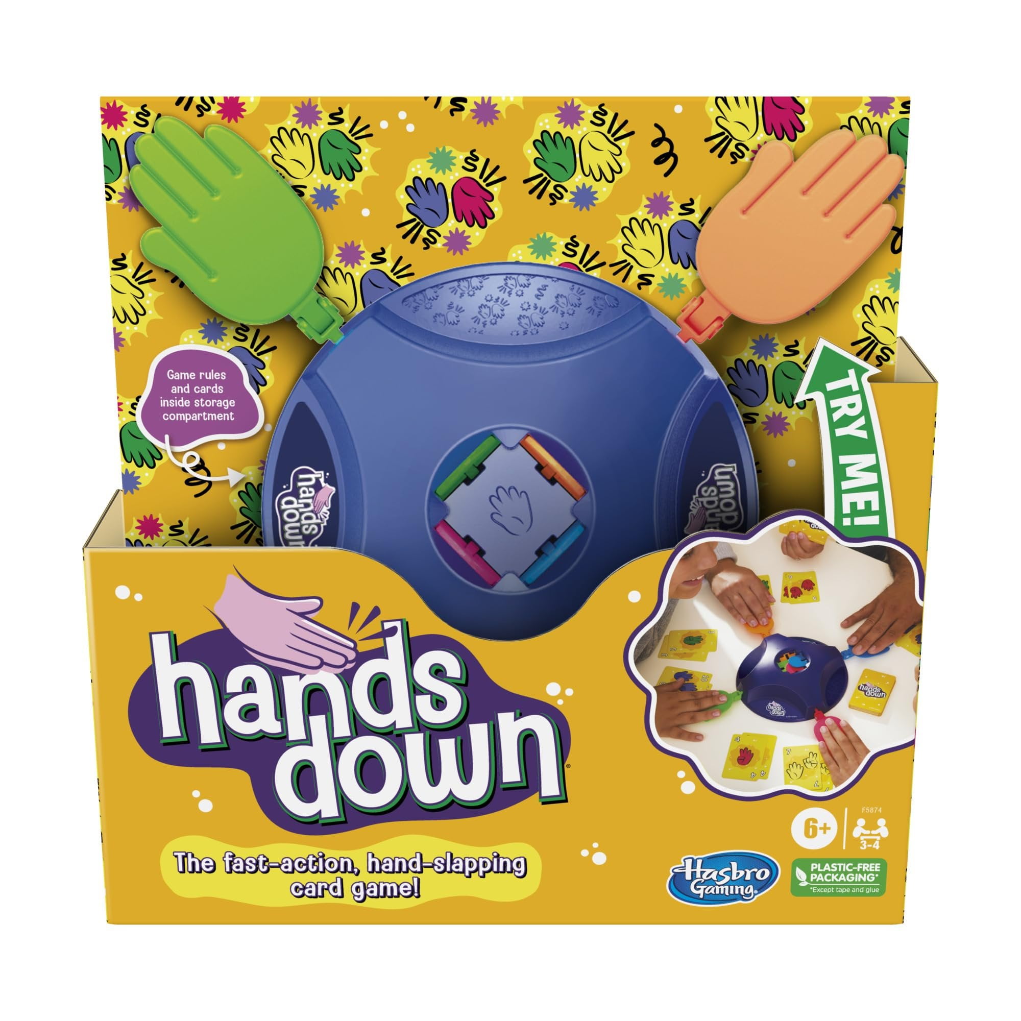 Hasbro's Hands Down Card Game - Original, Fast-Action, Fun for Kids 6 ...