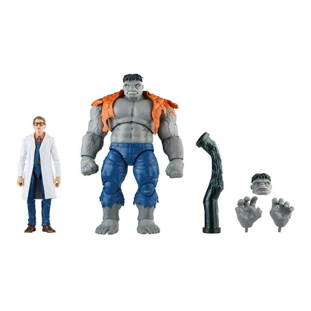 Hasbro Marvel Legends Series Gray Hulk and Dr. Bruce Banner, 6 Inch ...