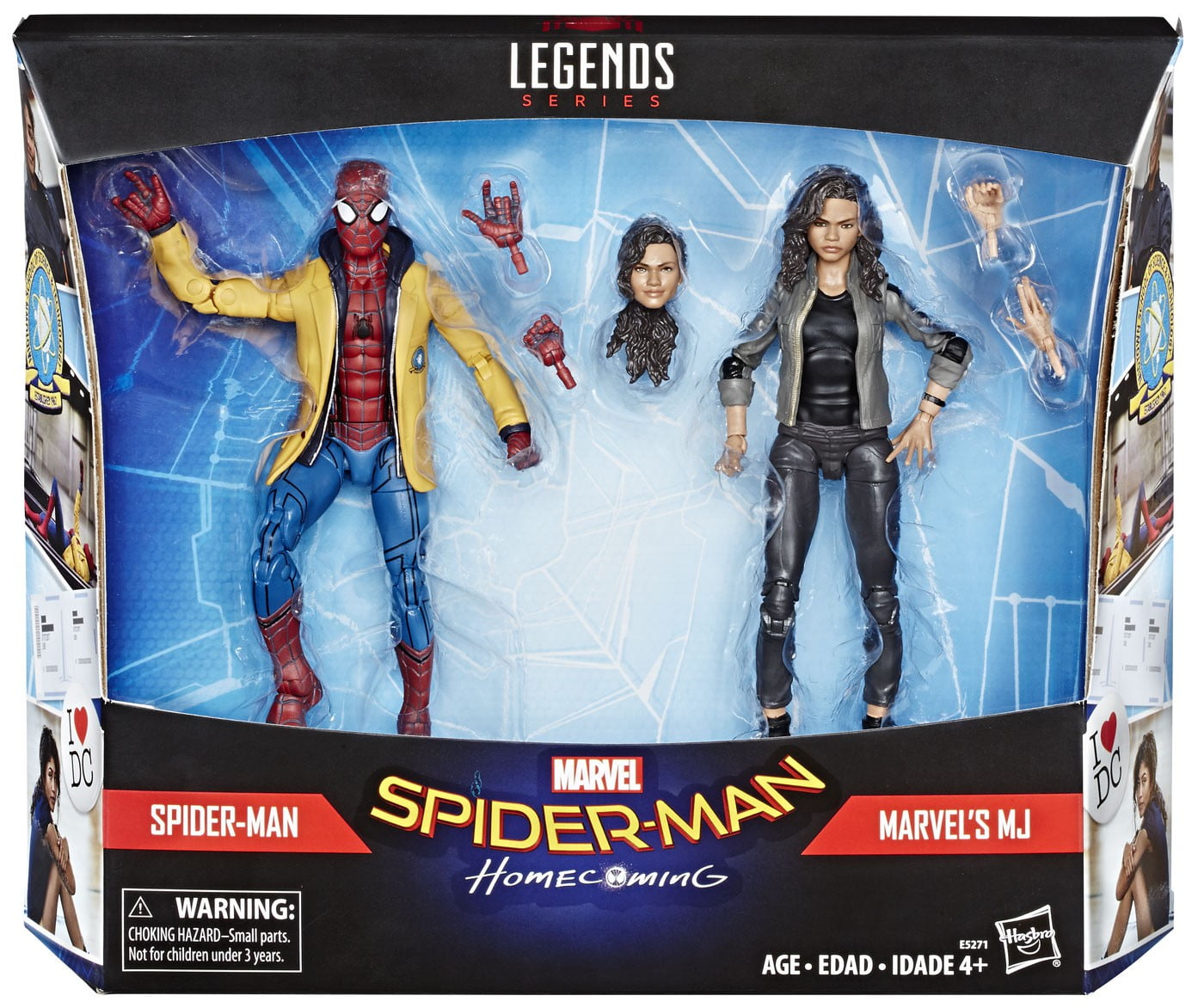 Hasbro Marvel Legends Spider-Man & Marvel's MJ Action Figure Set, 7 ...