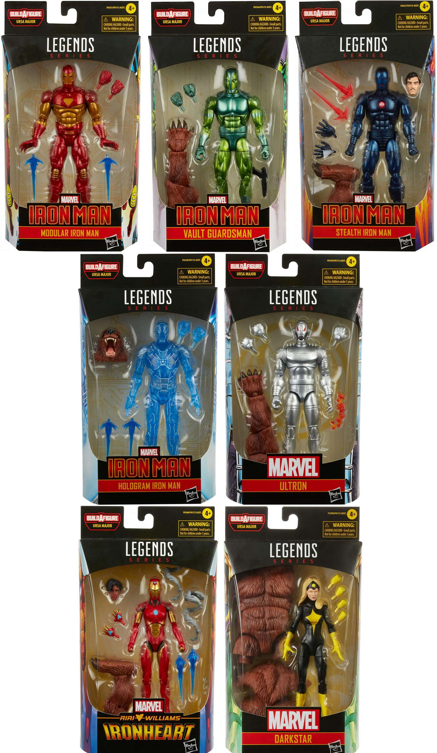Marvel Legends Avengers Ursa Major Series, Set of 7 Action Figures ...