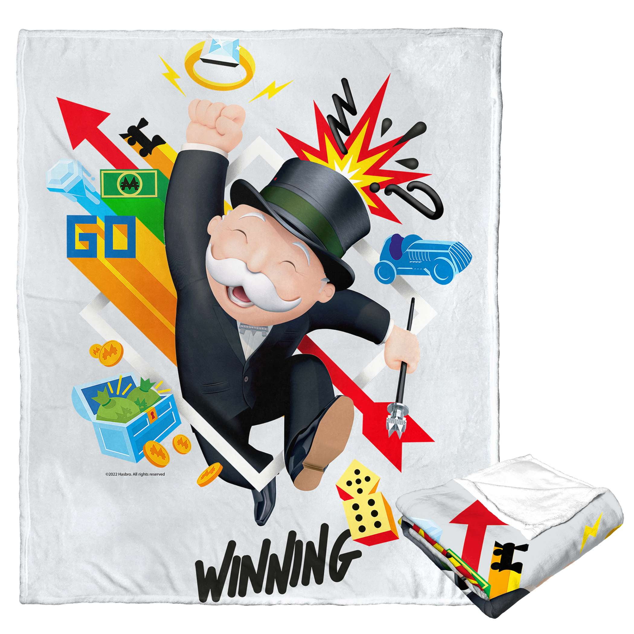 Hasbro Monopoly Always Winning Kids Silk Touch Throw Blanket - Walmart.com