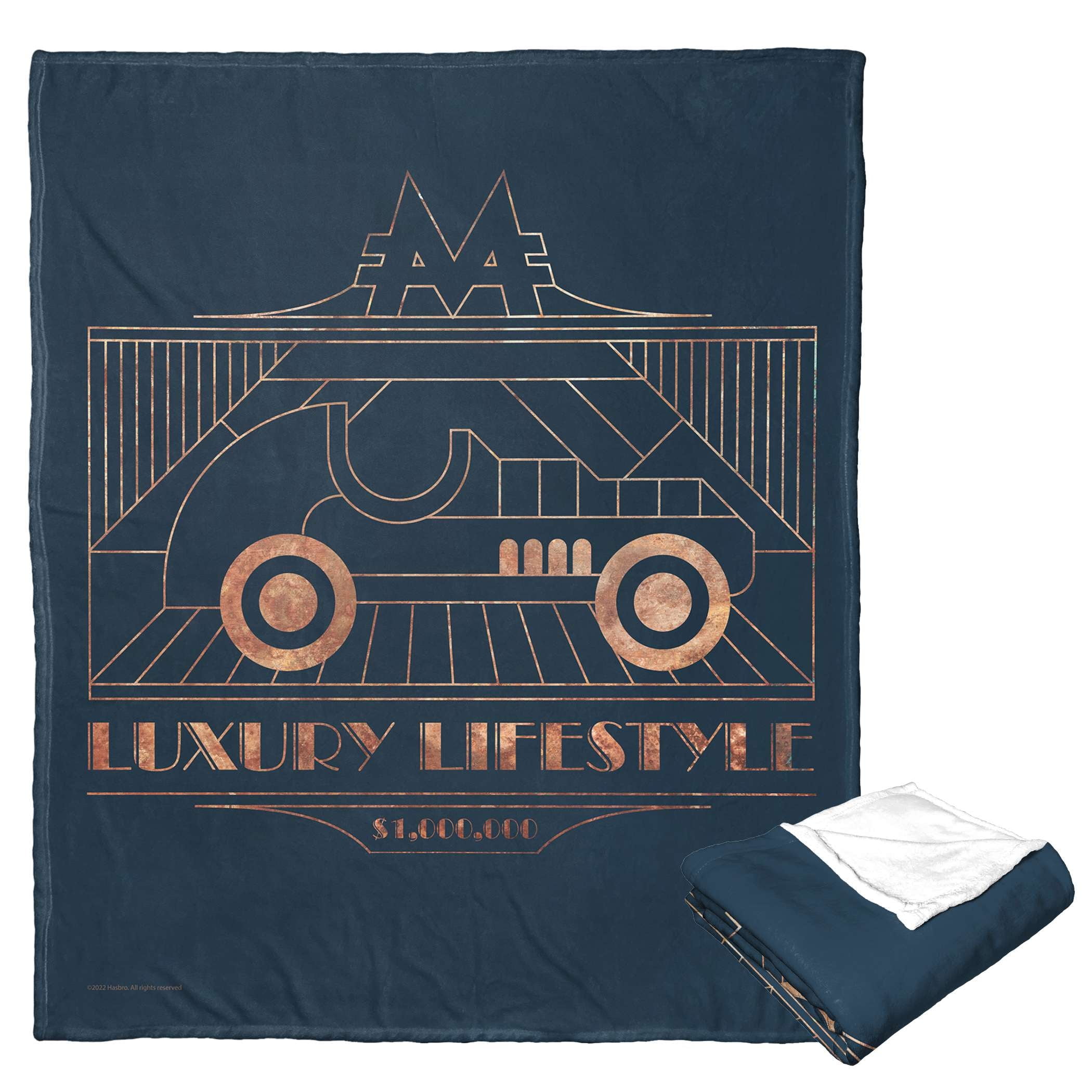 Hasbro Monopoly Luxury Lifestyle Kids Silk Touch Throw Blanket ...
