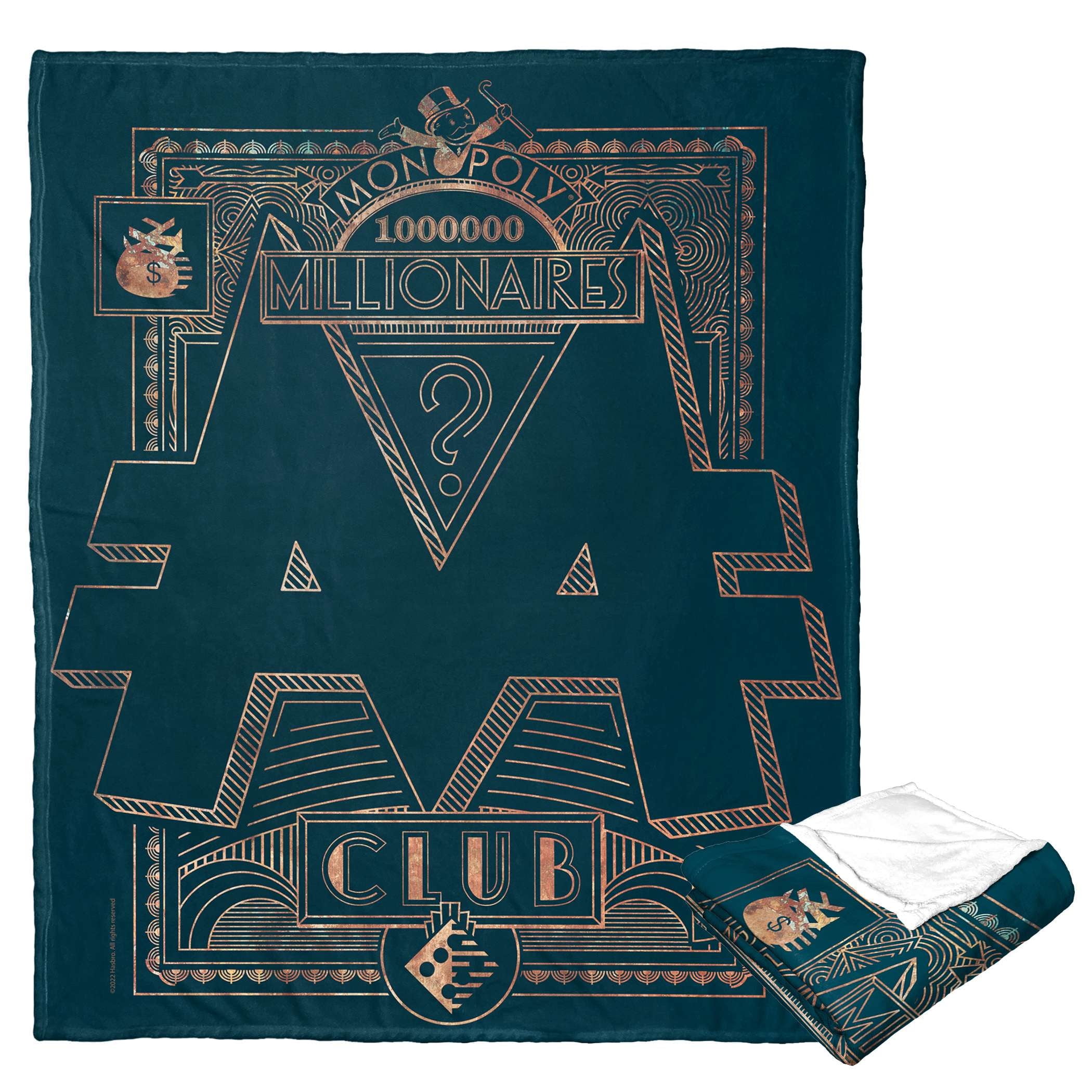 Hasbro Monopoly Millionare Club Kids Silk Touch Throw Blanket - Walmart.com