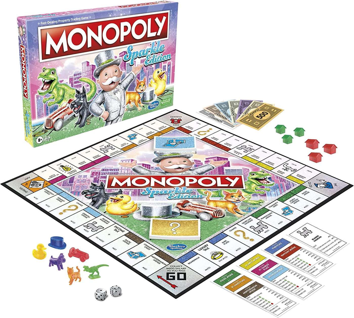 Hasbro's Themed Classic Monopoly Sparkle Edition Board Game for ...