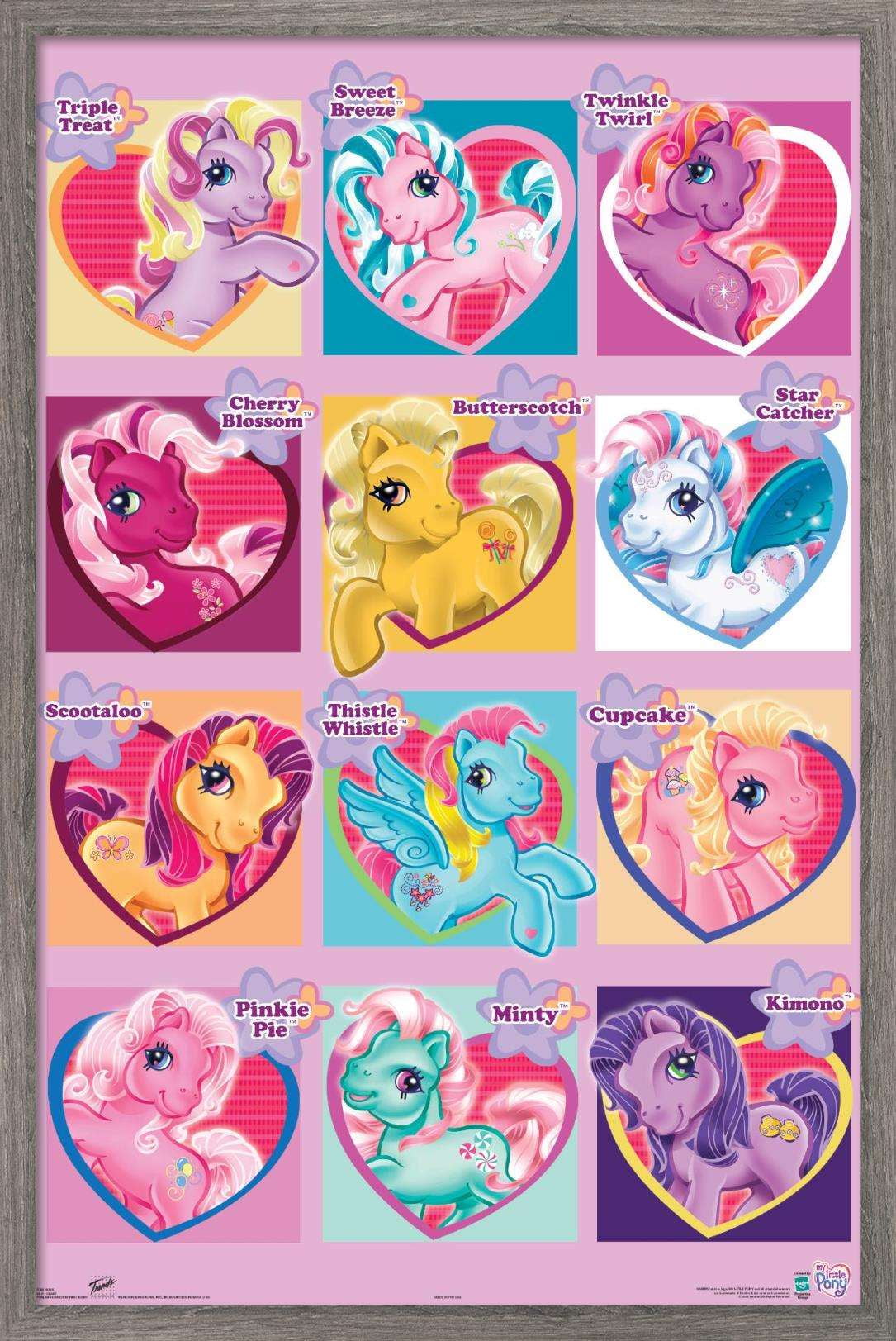Hasbro My Little Pony - Chart Wall Poster, 14.725" x 22.375", Framed ...