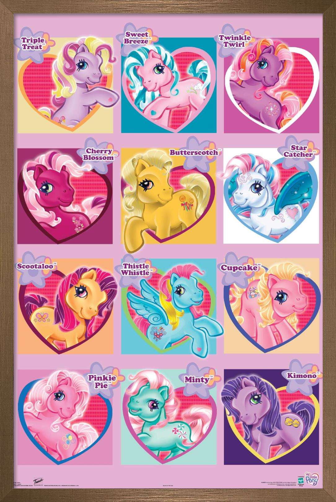 Hasbro My Little Pony - Chart Wall Poster, 22.375" x 34", Framed ...