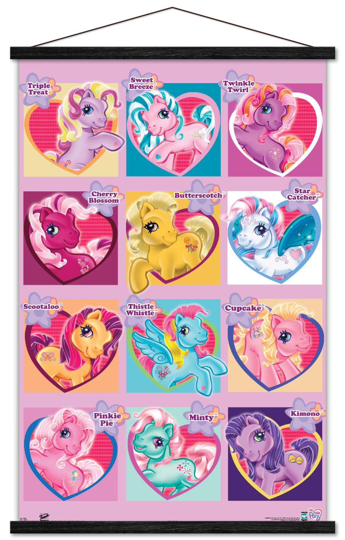 Hasbro My Little Pony - Chart Wall Poster with Wooden Magnetic Frame ...