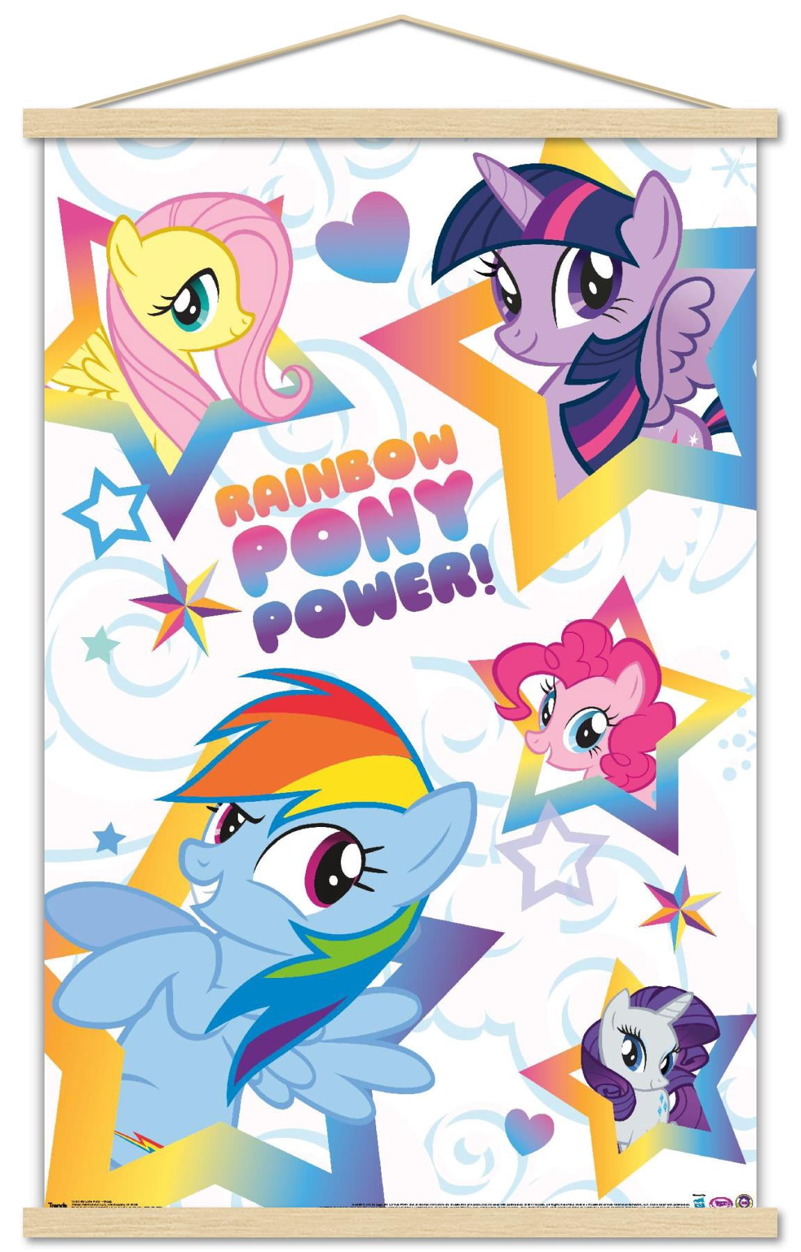 Hasbro My Little Pony - Group Wall Poster with Wooden Magnetic Frame ...