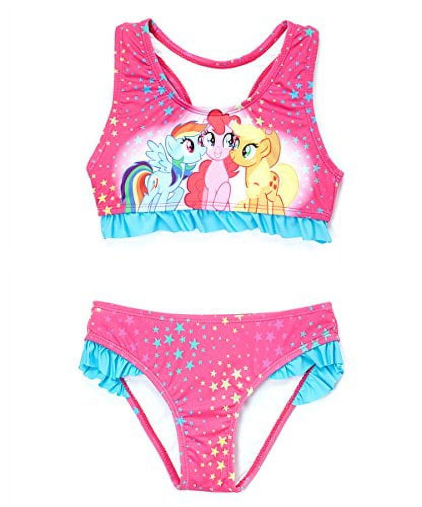 Hasbro My Little Pony Little Girls Swimwear Bathing Suit Swim, 6X Neon ...