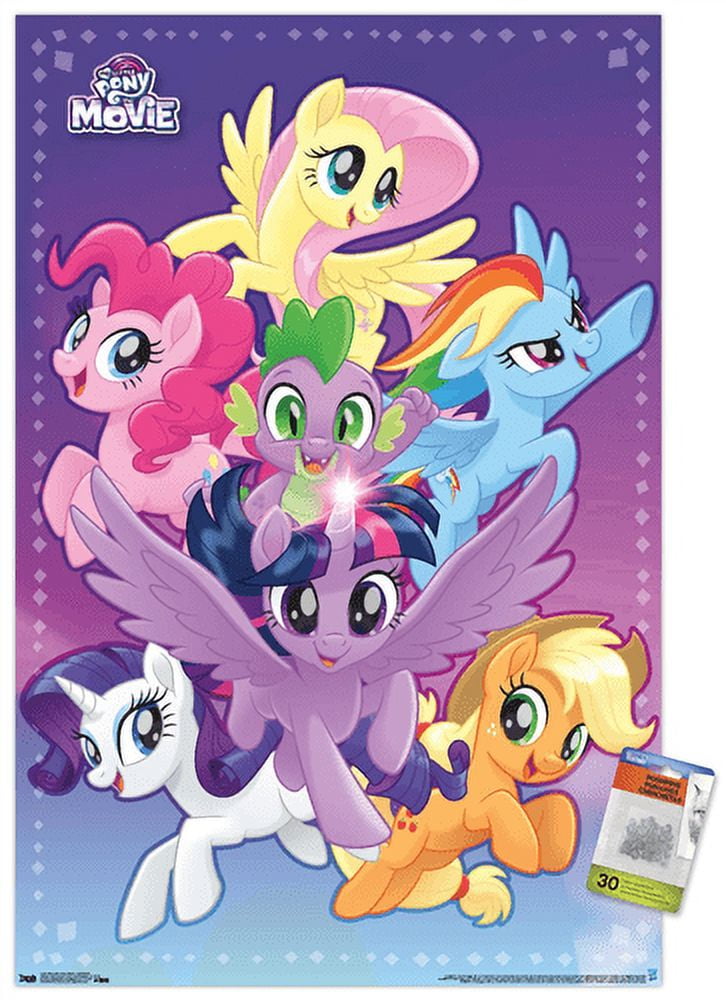 Hasbro My Little Pony Movie - Adventure Wall Poster with Push Pins, 22. ...