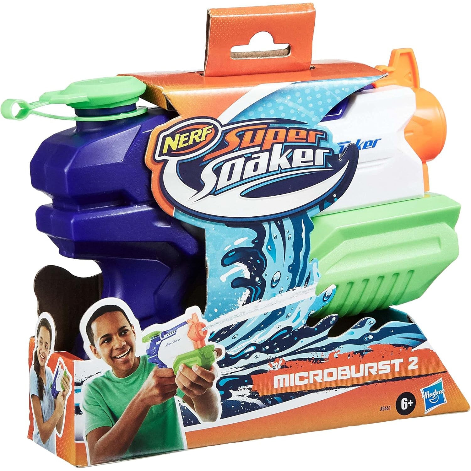 NERF Microburst 2 Super Soaker Water Blaster A9461, Stealth Squirt Toy ...