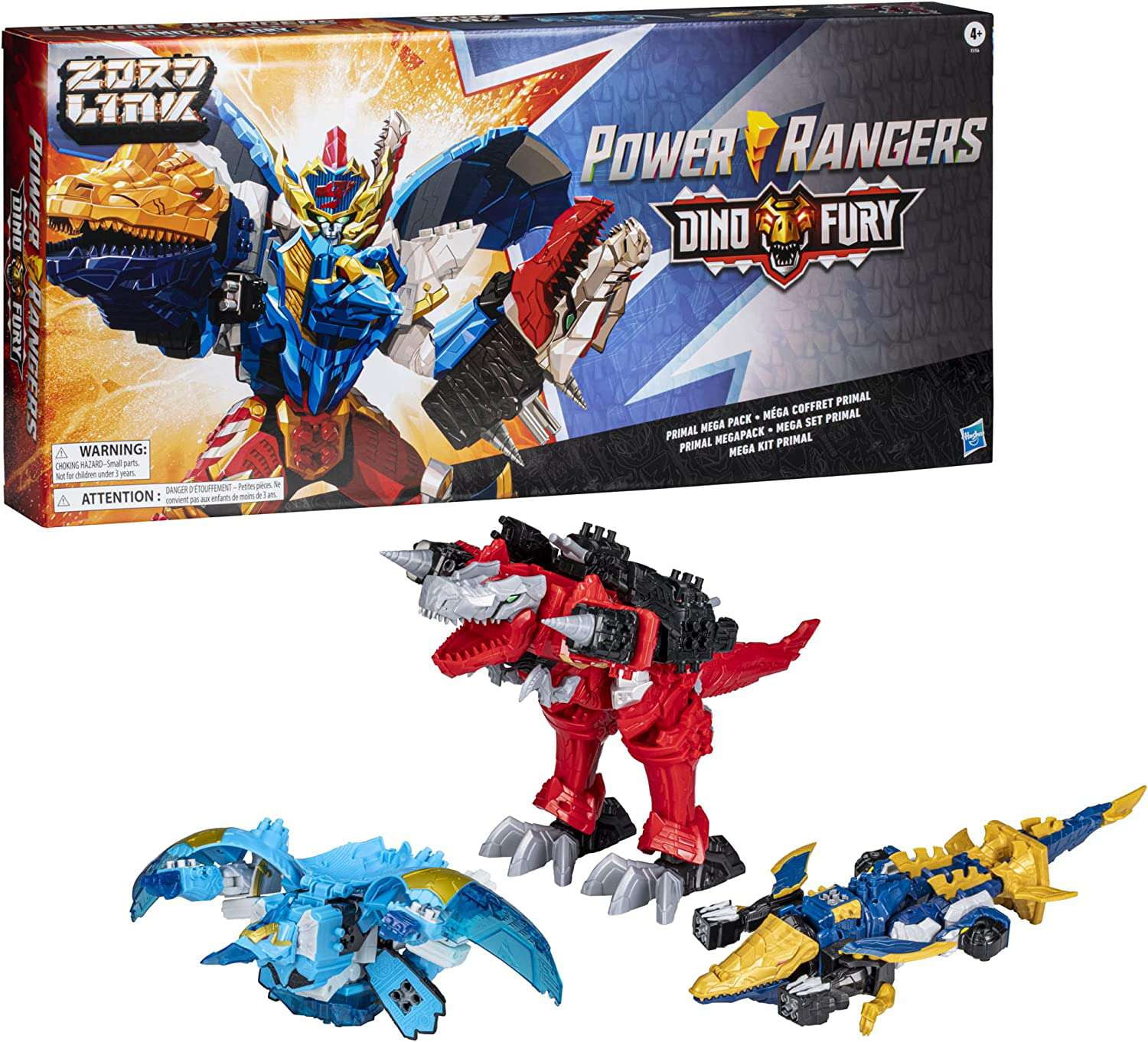 Hasbro Power Rangers Dino Fury Primal MegaZord Pack with Triple ...