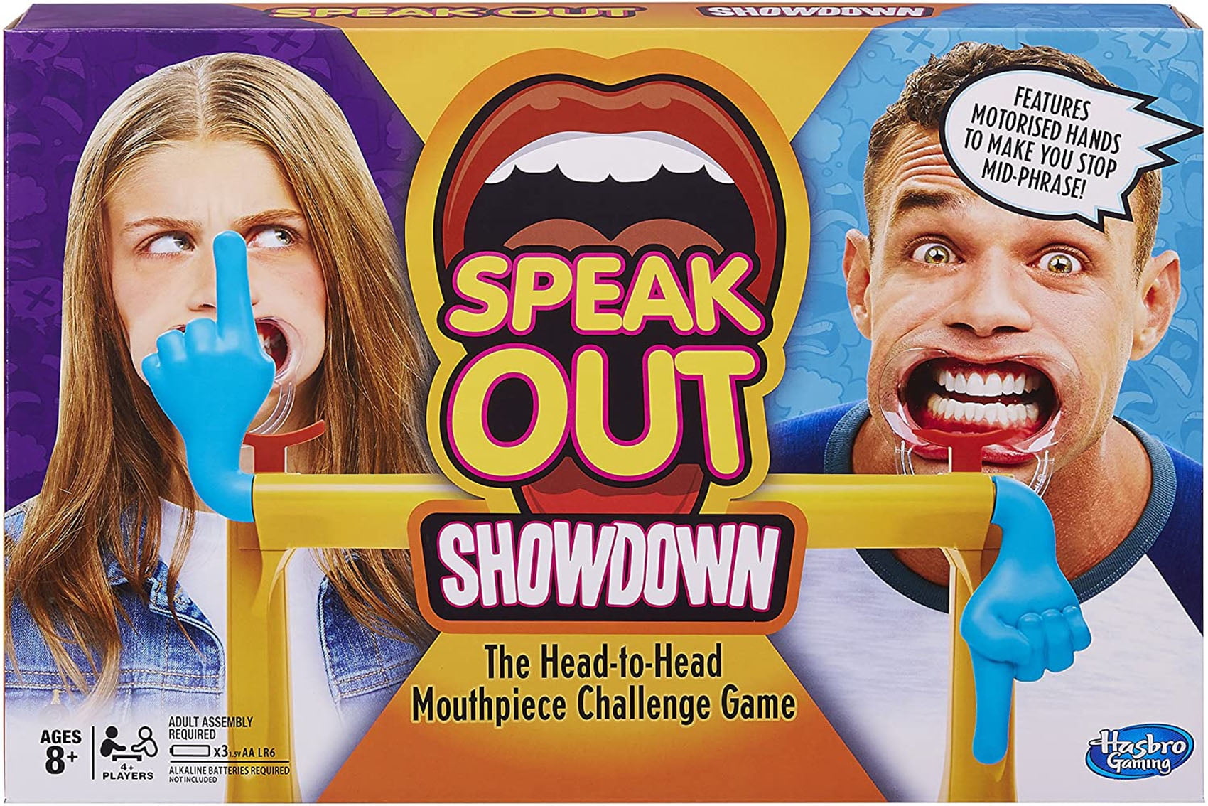 Hasbro Speak Out Showdown Game, Hilarious Mouthpiece Challenge for ...