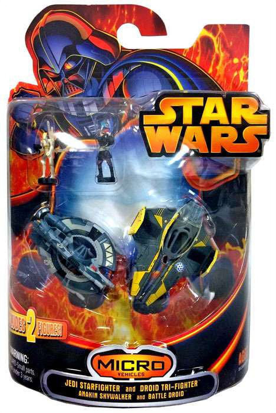 Hasbro Star Wars Micro Vehicles Jedi Star Fighter and Droid Tri Fighter ...