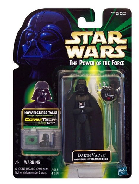 Hasbro Star Wars Power of The force CommTech Darth Vader Action Green ...