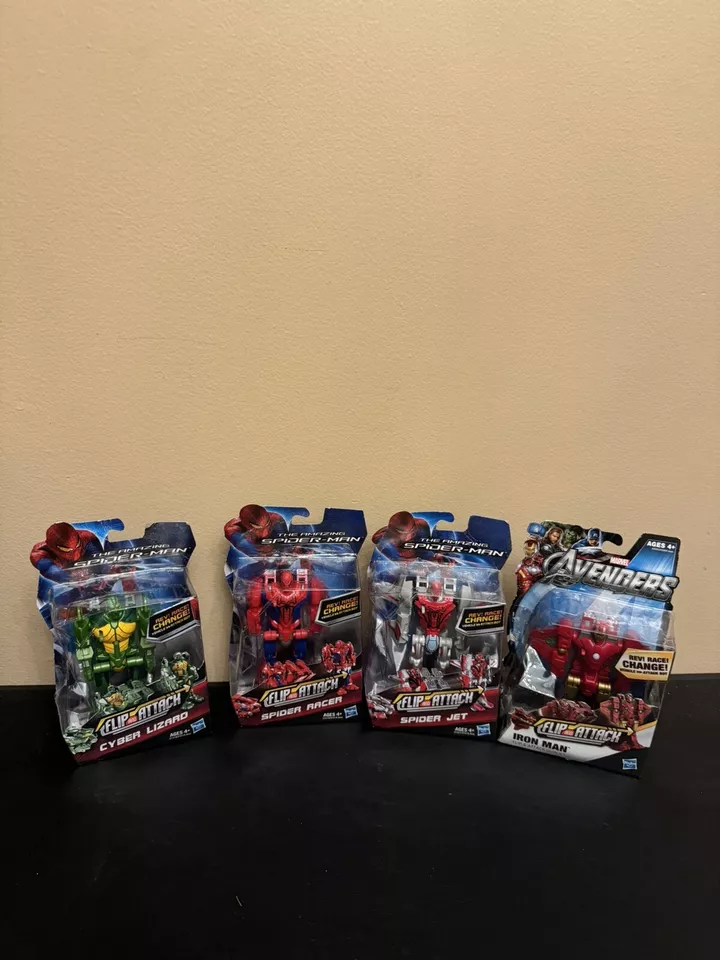 Hasbro The Amazing Spiderman Flip and Attack ( Lot of 4 ) ( New ...