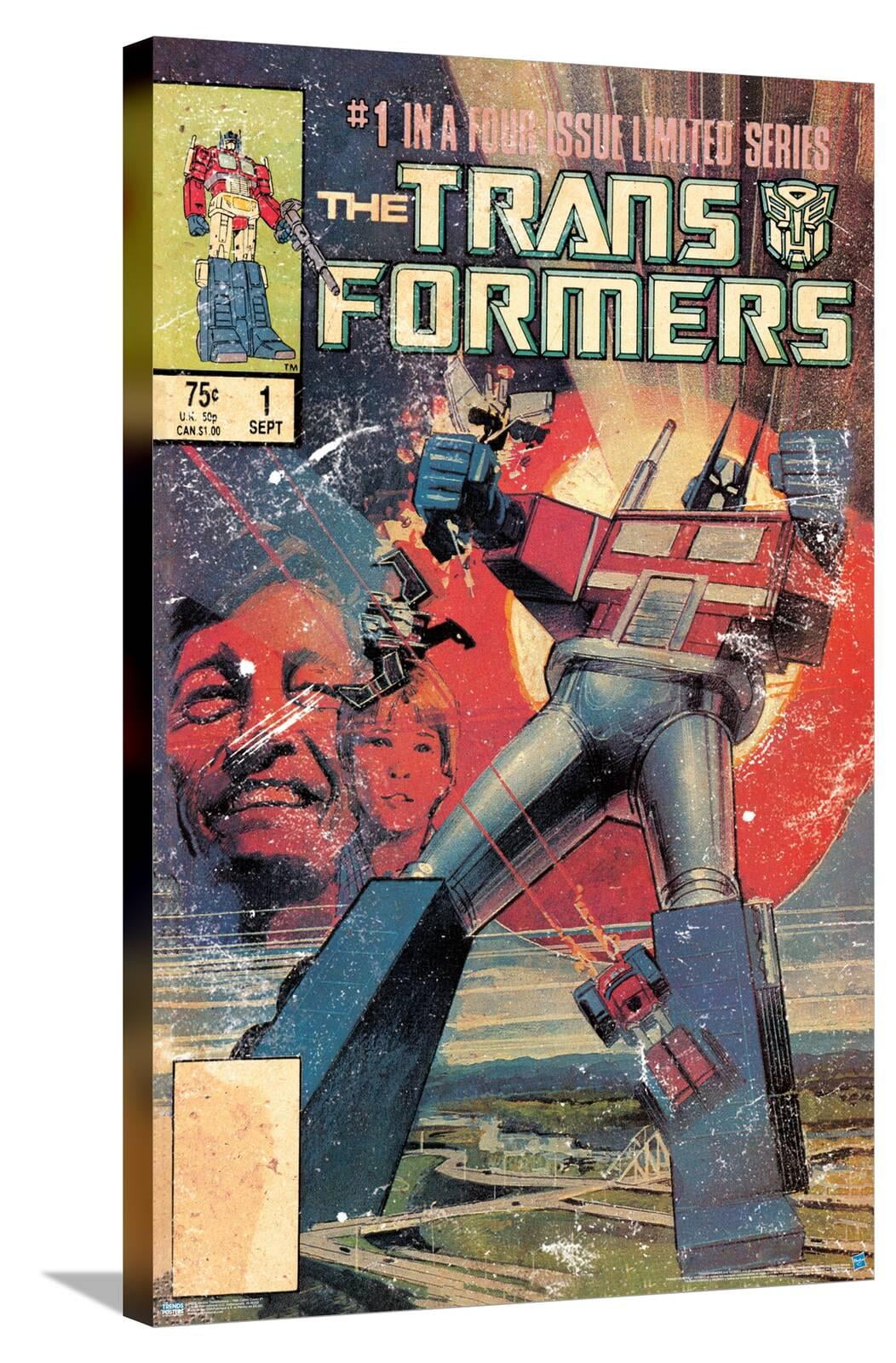Hasbro Transformers - 1984 Comic Cover #1 Canvas Wall Poster, 22.375" x ...