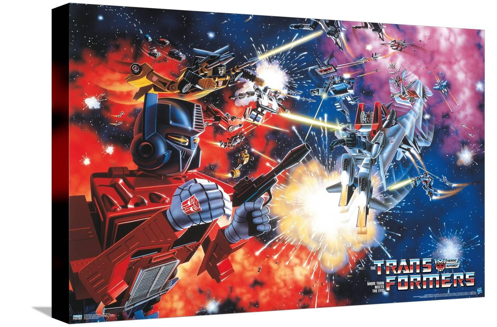 Hasbro Transformers - 1984 Key Art Canvas Wall Poster, 14.725" x 22.375 ...
