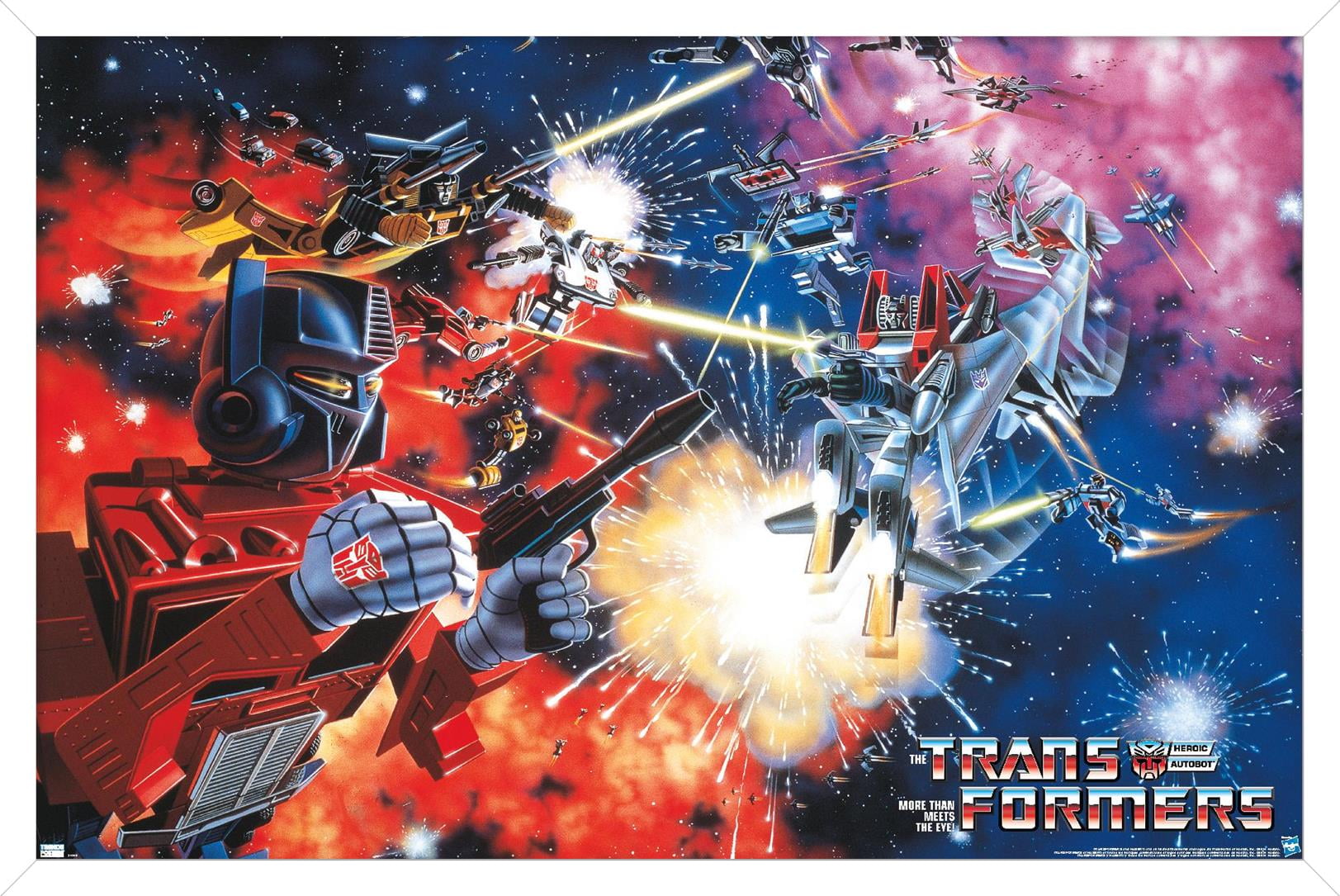 Hasbro Transformers - 1984 Key Art Wall Poster, 22.375" x 34" Framed ...