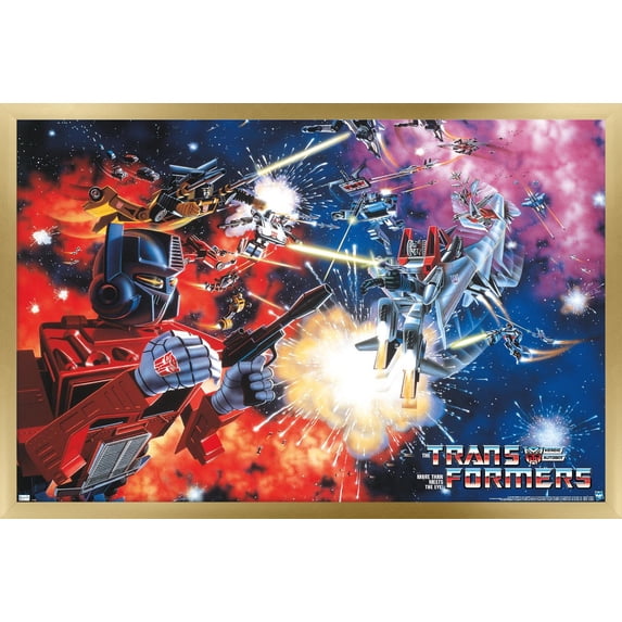 Hasbro Transformers - 1984 Key Art Wall Poster, 22.375" x 34" Framed ...