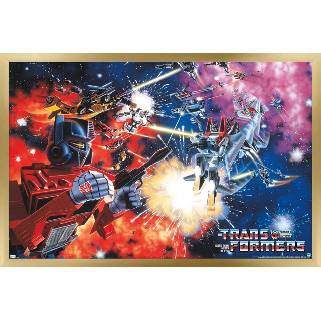 Hasbro Transformers - 1984 Key Art Wall Poster, 22.375" x 34" Framed ...