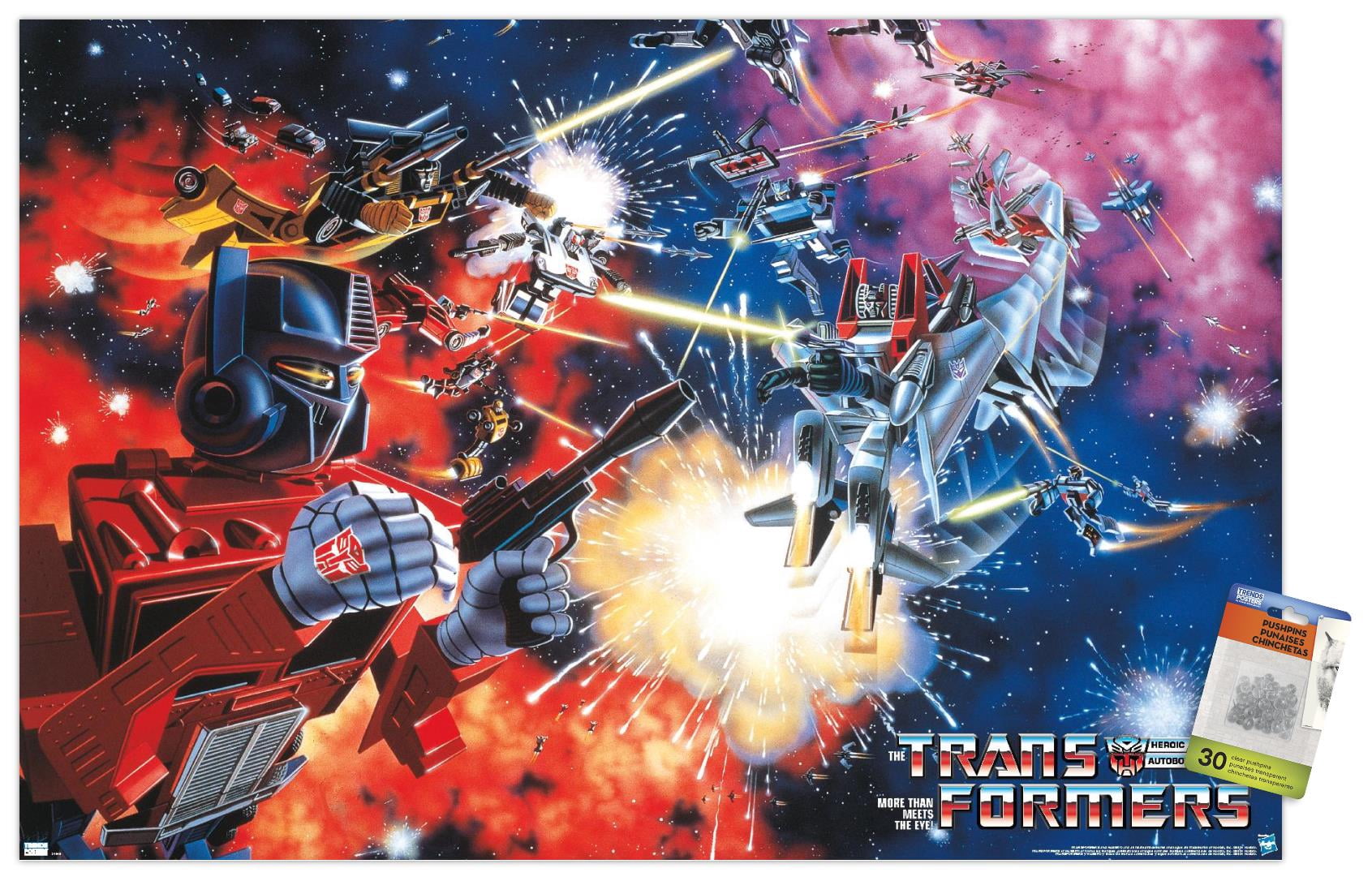 Hasbro Transformers - 1984 Key Art Wall Poster with Pushpins, 22.375" x ...