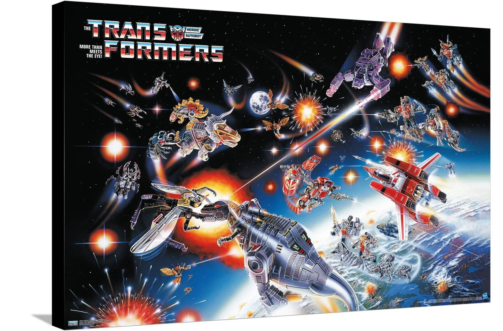 Hasbro Transformers - 1985 Key Art Canvas Wall Poster, 22.375" x 34 ...