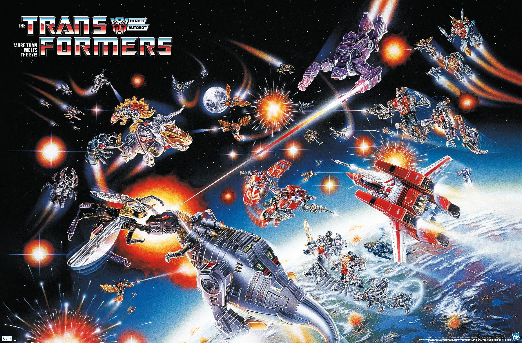 Hasbro Transformers - 1985 Key Art Wall Poster, 14.725" x 22.375 ...