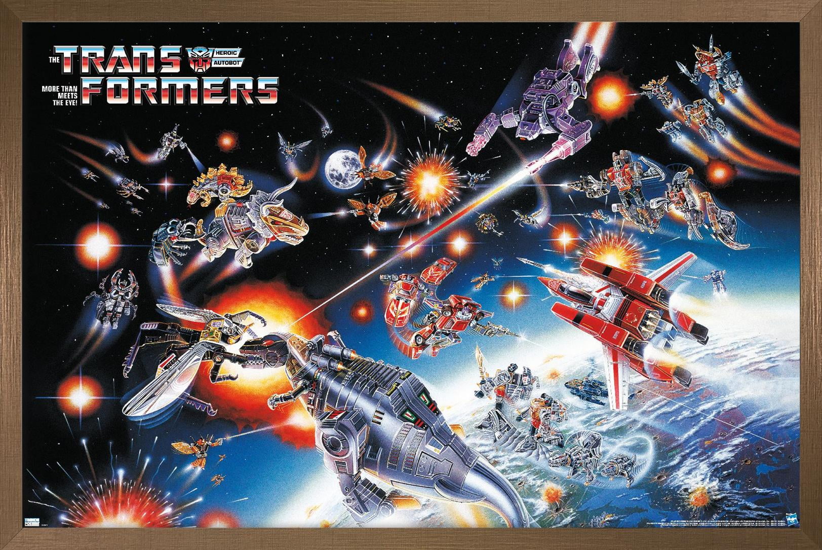Hasbro Transformers - 1985 Key Art Wall Poster, 22.375" x 34" Framed ...